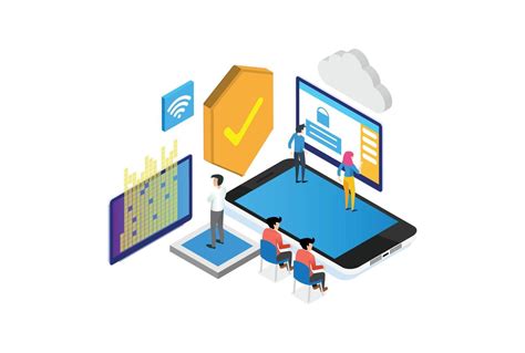 Modern Isometric Authentication Method Illustration Web Banners