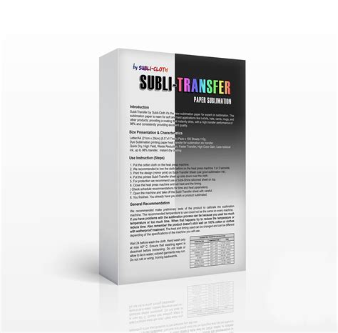 Buy Subli Transfer Heat Transfer Paper Pack X100 Sheets By Subli Cloth