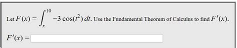 solved let go x 1t dt use the fundamental theorem of