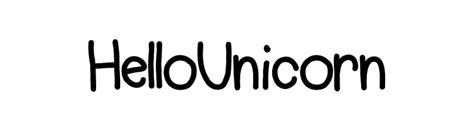 Hellounicorn Font