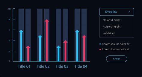 Data Comparison Chart Ui Element Template Editable Isolated Vector