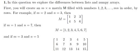 Solved 1 In This Question We Explore The Differences