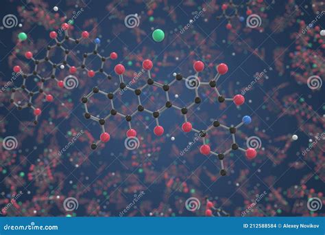 Doxorubicin Molecular Structure 3d Model Molecule Antineoplastic Agents Structural Chemical
