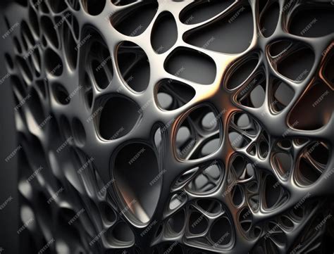 Premium Photo Dark Black Abstract Background An Abstract Image Featuring Organic Shapes And