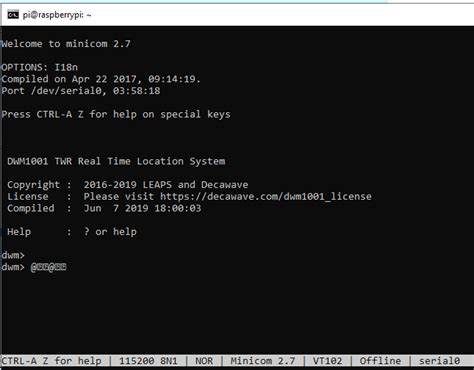 Dwm1001 Shows Only Bridge In Web And Minicom Is Not Working Ultra Wideband Qorvo Tech Forum