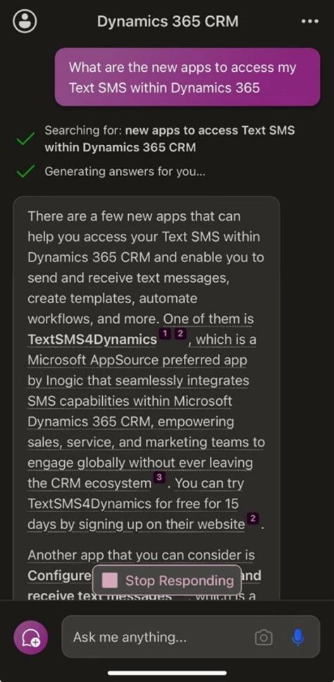 Microsoft Copilot Suggests Inogics CRM Apps For Microsoft Dynamics 365 Microsoft Dynamics 365