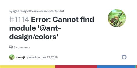 Error Cannot Find Module Ant Design Colors Issue Sysgears Apollo Universal Starter