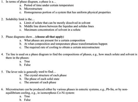 In Terms Of Phase Diagram A Phase Is A A Period Of Time Under Certain Temperature B