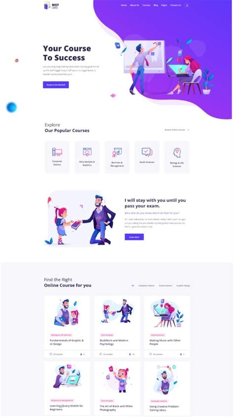 modern website and landing page in figma xd or psd format unique