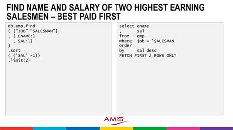 Comparing 30 Mongodb Operations With Oracle Sql Statements Ppt