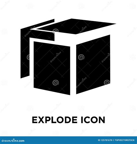 Explode Icon Vector Isolated On White Background Logo Concept O Stock Vector Illustration Of