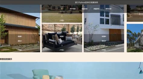 基于python的二手房价格预测系统 数据可视化分析大屏基于python的二手房屋数据分析及预测系统 Csdn Csdn博客