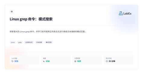 Linux Grep 命令 正则表达式 Labex