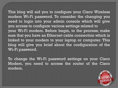 PPT Easy Steps To Change Wi Fi Password On Your Cisco Modem PowerPoint Presentation ID