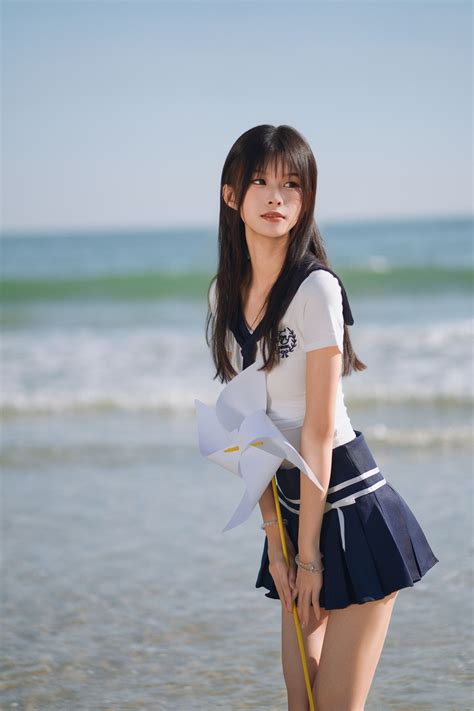 海边jk少女图片欣赏美图作品双子恒画摄影小了个飞象艺图语