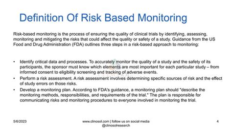 Risk Based Monitoring In Clinical Trials Pptx