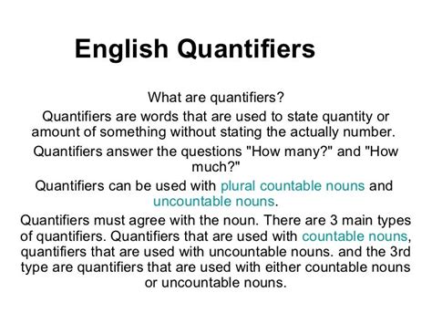 Quantifiers Examples