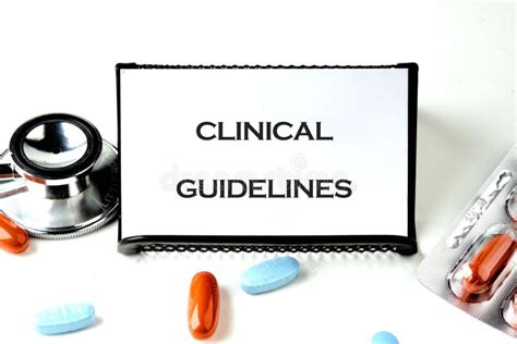 Clinical Guidelines And Medication On A Surface With A Stethoscope In A