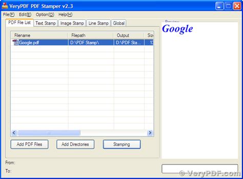 Add PDF Stamp VeryPDF Knowledge Base