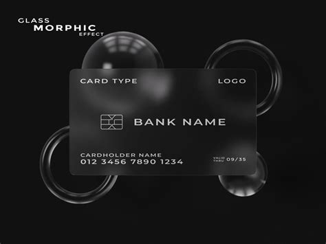 Premium Psd Glass Morphism Card Mockup Template