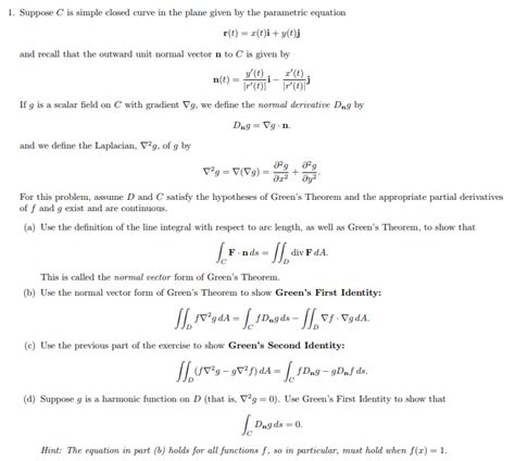 Solved 1 Suppose C Is Simple Closed Curve In The Plane