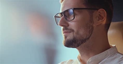 Caucasian Programmer Guy In Glasses Coding His First Program Finally Done Programming Code