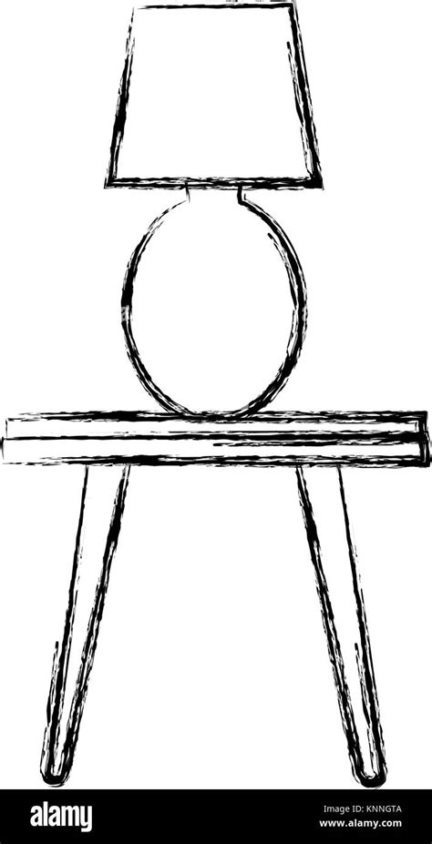 Bedroom Lamp In Table Vector Illustration Design Stock Vector Image Art Alamy