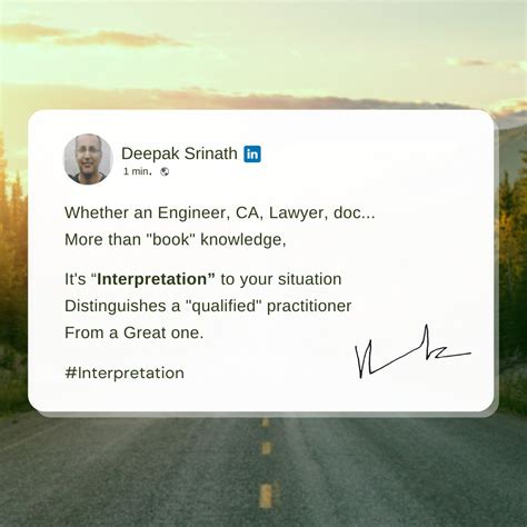 Deepak Srinath On Linkedin What Say