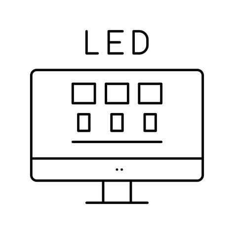 Led Computer Monitor Line Icon Vector Illustration 18997650 Vector Art At Vecteezy