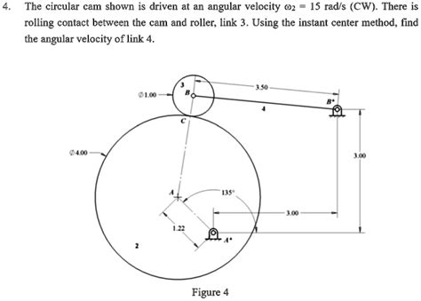 Solved The Circular Cam Shown Is Driven At An Angular Velocity Ï‰2