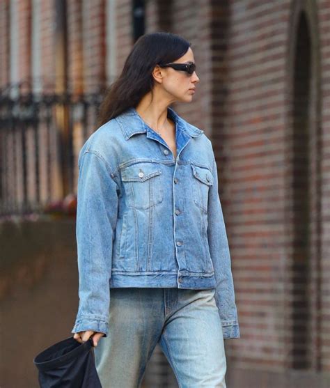 Irina Shayk Blue Denim Jacket The Leather City