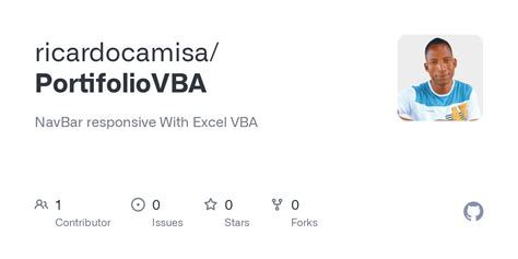 GitHub Ricardocamisa PortifolioVBA NavBar Responsive With Excel VBA
