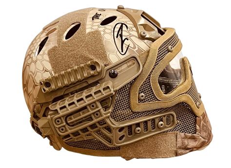 Robert Oneill Signed Us Navy Seal Desert Python Tactical Bump Helme The Operator Collection