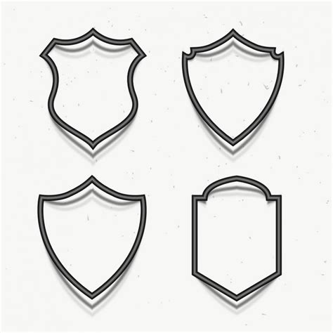 Free Vector Four Shields
