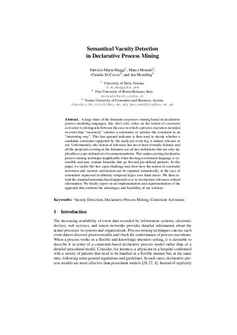 pdf semantical vacuity detection in declarative process mining