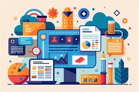 A Vibrant Design Showcasing A Customizable Newsletter Layout With