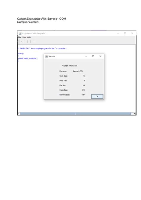C Sample Programs And Screenshots Pdf