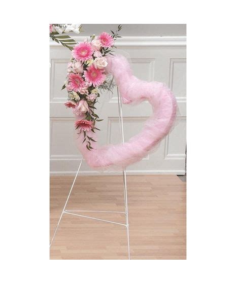 Pink Open Heart Standing Spray Symapthy Flowers Jupiter Delivery Fl
