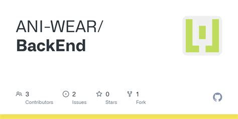 GitHub ANI WEAR BackEnd