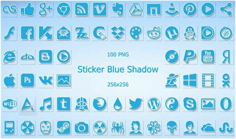 Sticker Blue Shadow Icon Enable Windows Theme Customization