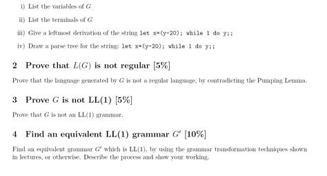 consider the following grammar g which represents a