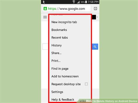 How To Delete History On Android Device With Pictures Wikihow Tech