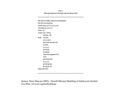 Ppt Growth Mixture Modeling Of Longitudinal Data Powerpoint