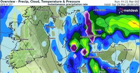 Uk Weather Atlantic Storm To Bring Snow And Rain To All Of England And