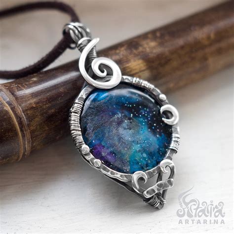 Silver Nebula Dreamscape Pendant Artarina