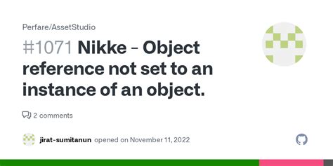 Nikke Object Reference Not Set To An Instance Of An Object · Issue