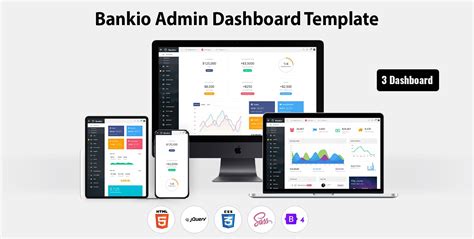 Responsive Bootstrap Admin Dashboard Template Bankio