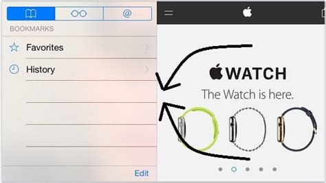 How To Hide Bookmark Sidebar In Safari Landscape On Iphone Ipad Ios
