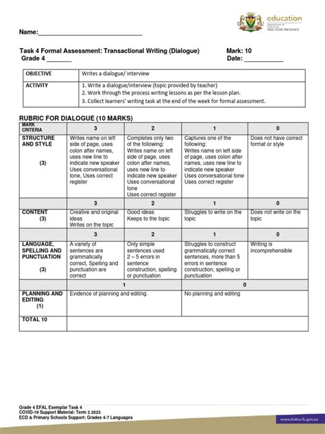 grade 4 task 4 term 2 2023 pdf editing behavior modification