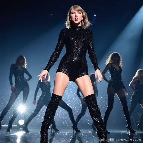 Taylor Swift S Sparkling Onstage Look Stable Diffusion Online